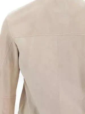 Peuterey Ribbed Suede Jacket - Neutrals