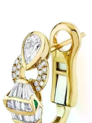 Shay Diamond Serpentine Huggie Earrings