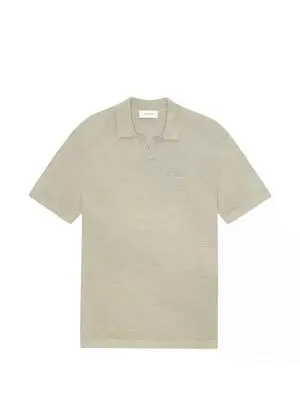 LES DEUX V-neck Logo Polo Shirt - Green