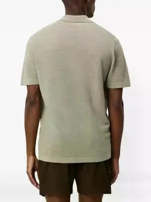 LES DEUX V-neck Logo Polo Shirt - Green