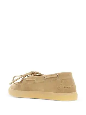 COPENHAGEN  Tonal-lacing Suede Boat Shoes
