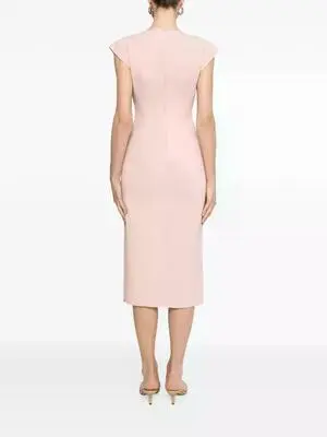 NISSA V-neck Slit Dress - Pink