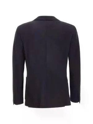 MANUEL RITZ Patch-pocket Star-pin Blazer - Blue