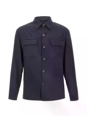 Pal Zileri Chest Pocket Button Jacket - Blue