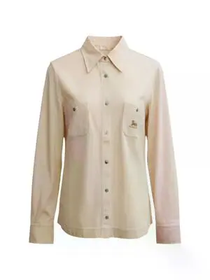 Celine 1970s Embroidered Wool Jersey - Neutrals