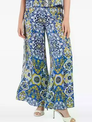 Derhy Printed Wide-leg Trousers