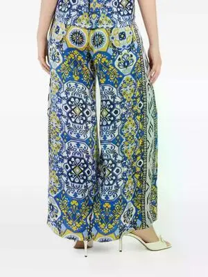 Derhy Printed Wide-leg Trousers