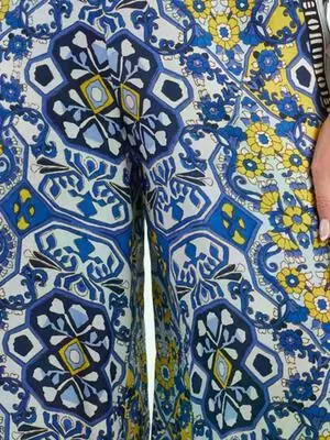 Derhy Printed Wide-leg Trousers