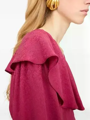 Chloé Ruffled Silk Blouse - Pink