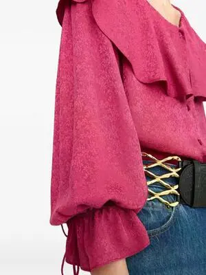 Chloé Ruffled Silk Blouse - Pink