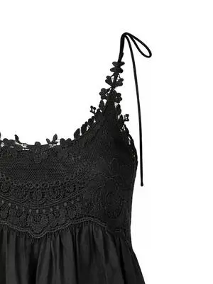 TWINSET Lace-trimmed Woven Sleeveless Top