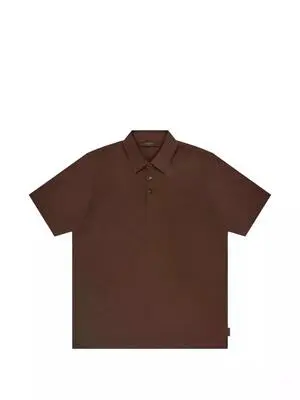 ZANONE Logo-patch Polo Shirt - Brown