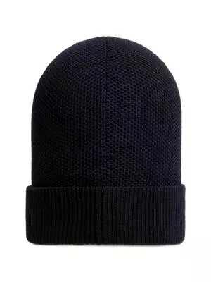 Moncler Logo Patch Beanie - Blue