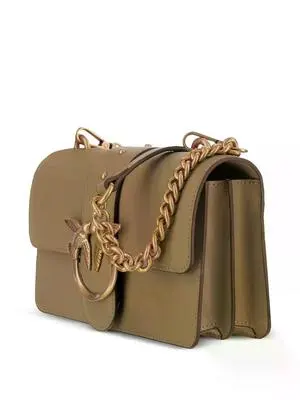 Pinko Mini Love One Leather Shoulder Bag - Green