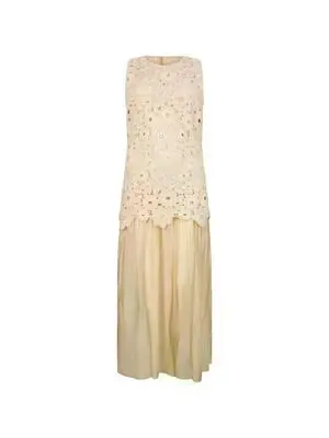 Liu Jo Long Macramé Dress - Neutrals