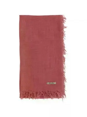 Faliero Sarti Fringed Square Scarf - Red