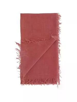 Faliero Sarti Fringed Square Scarf - Red