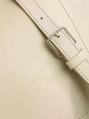 COCCINELLE Drawstring Flap Leather Backpack - Neutrals
