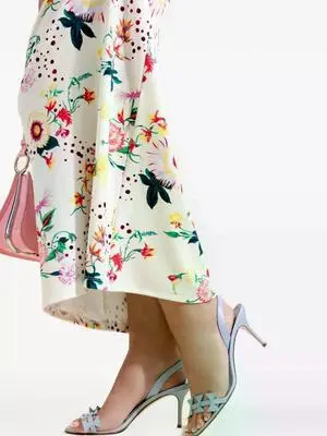 Manolo Blahnik Cigaura Slingback Sandals Blue