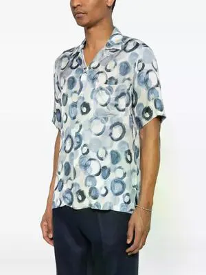 Tagliatore Dot-print Shirt - Blue