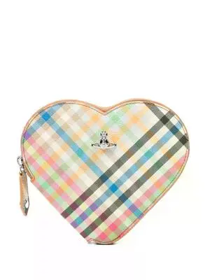 VIVIENNE WESTWOOD Heart Plaid Shoulder Bag