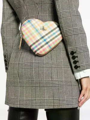 VIVIENNE WESTWOOD Heart Plaid Shoulder Bag