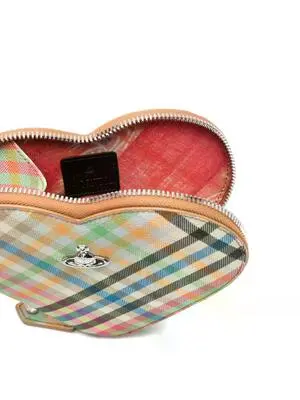 VIVIENNE WESTWOOD Heart Plaid Shoulder Bag