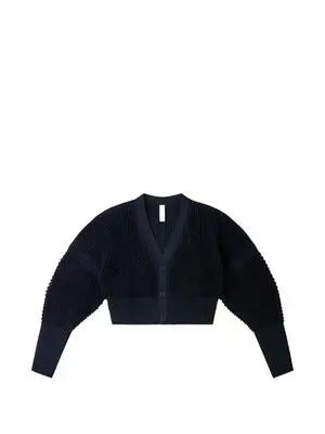 CFCL Lattice Button Textured Cardigan - Blue