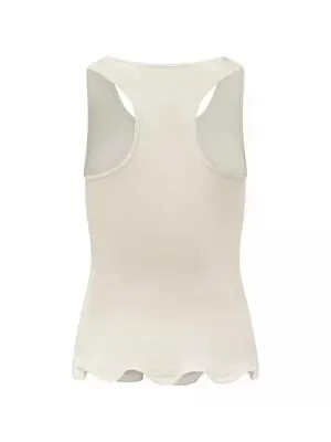 Stella McCartney Frilled Hem Rib Tank - Neutrals