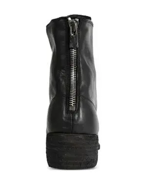 Guidi Lace-up Leather Ankle Boots