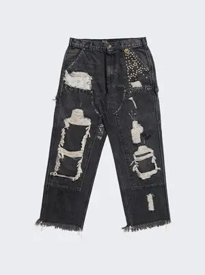 PALY Busted Double Knee Jean - Black