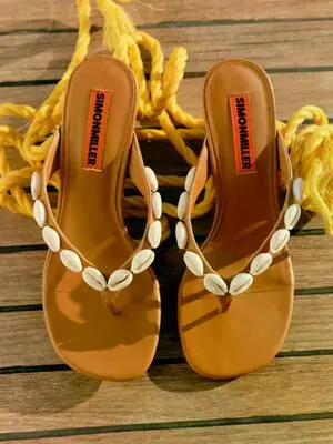 SIMONMILLER Soleil Round-toe Wedge Sandals - Brown
