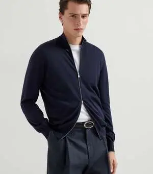 Brunello Cucinelli Cashmere-silk Cardigan - Blue