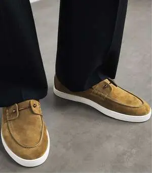 CHRISTIAN LOUBOUTIN Chambeliboat Leather Boat Shoes - Brown