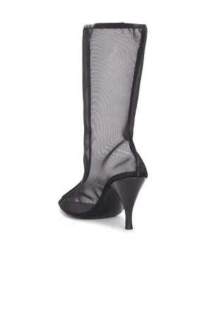 HERBERT LEVINE Drawing A Blank Mesh Bootie - Black