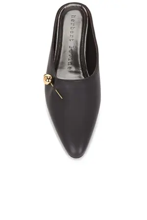 HERBERT LEVINE Sleep On It Vitellino Flat Mule - Dark Brown
