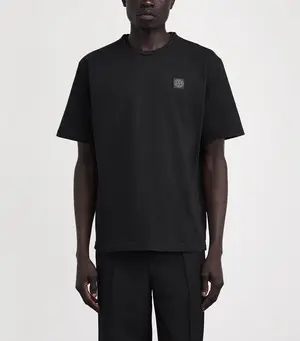 Stone Island Cotton Logo T-shirt - Black