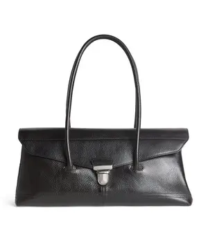 LEMAIRE Leather Gear Shoulder Bag - Brown