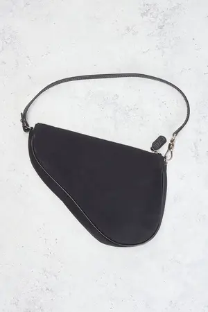 Dior Satin Embroidered Mini Saddle Bag
