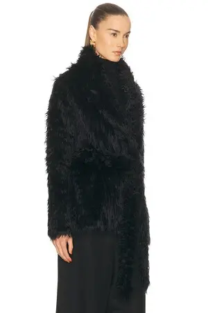 Balenciaga Furry Wrap Jacket