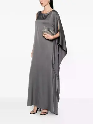 SILKYLICIOUS Muse Asymmetric Maxi Dress - Grey