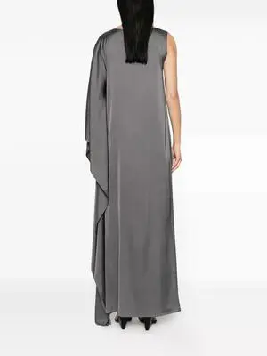 SILKYLICIOUS Muse Asymmetric Maxi Dress - Grey