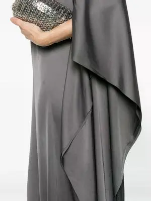 SILKYLICIOUS Muse Asymmetric Maxi Dress - Grey