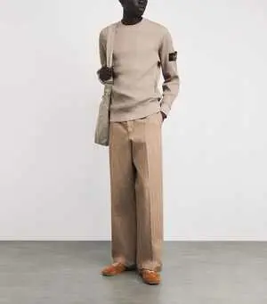 Stone Island Cotton Waffle-knit Crewneck Sweater