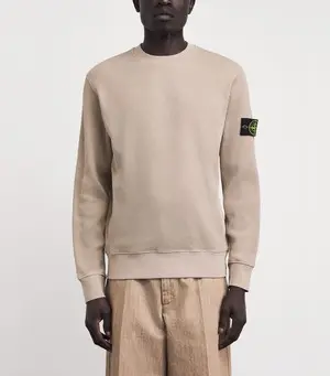Stone Island Cotton Waffle-knit Crewneck Sweater
