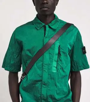 Stone Island Nylon Zip-up T-shirt - Green
