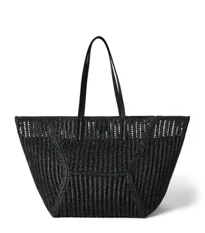 Brunello Cucinelli Techno Raffia Bc Duo Tote Bag - Black