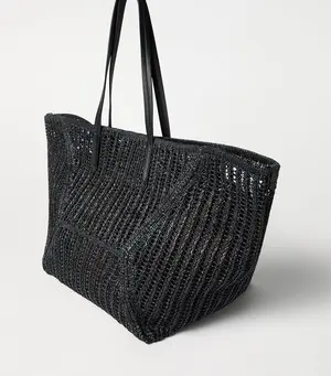 Brunello Cucinelli Techno Raffia Bc Duo Tote Bag - Black