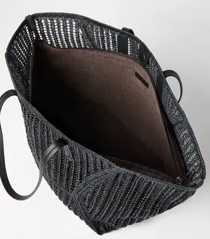 Brunello Cucinelli Techno Raffia Bc Duo Tote Bag - Black