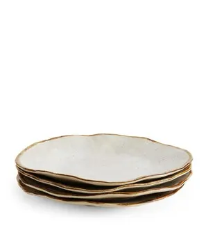 SOHO HOME Set Of 4 Emden Dinner Plates - Neutral